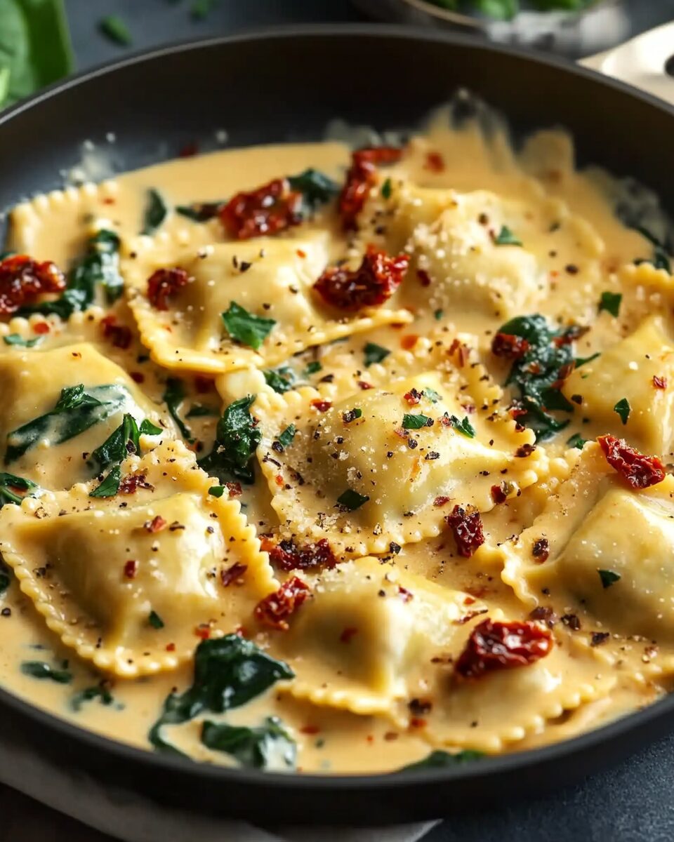 Creamy Tuscan Ravioli - Recipes by Zoey