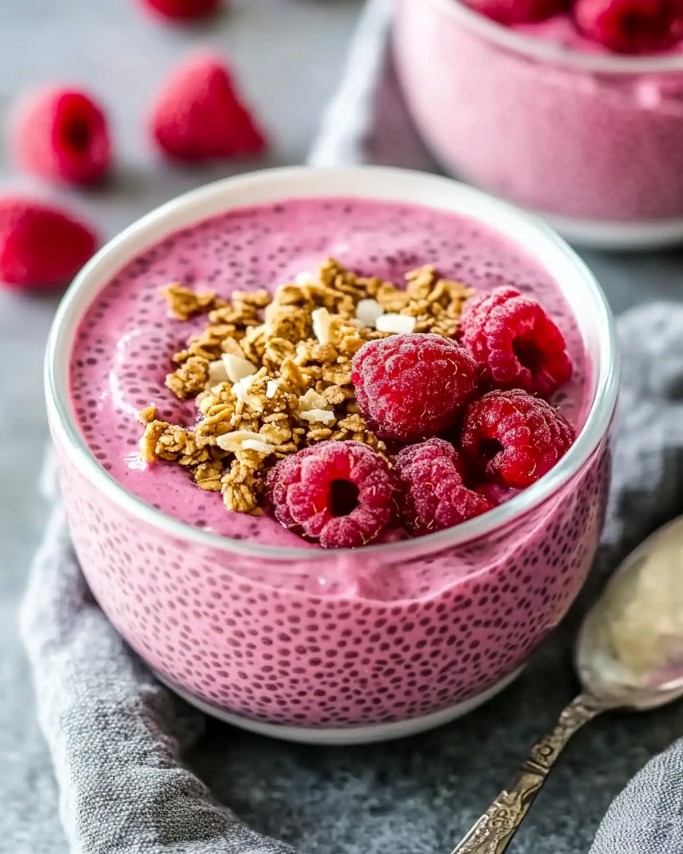 Vegan Raspberry Chia Pudding