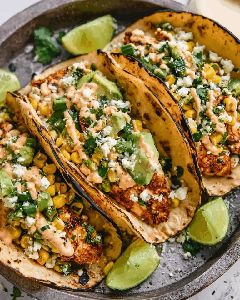 Mexican Street Corn Chicken Tacos
