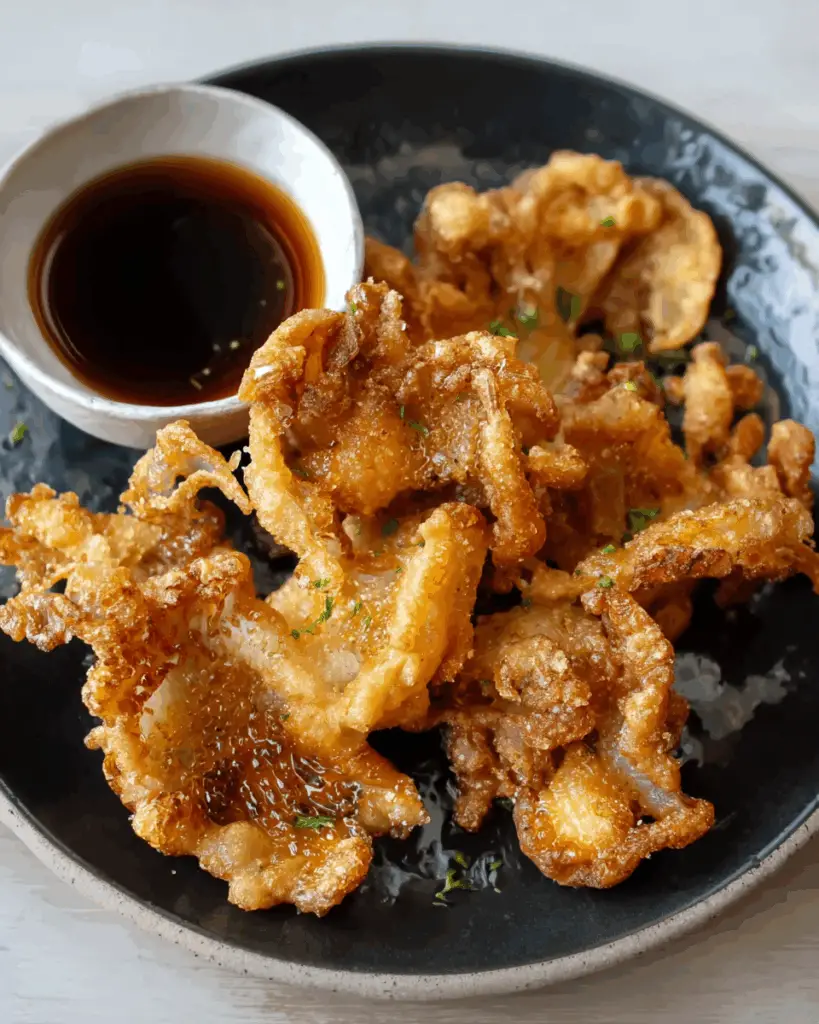 Honey Glazed Tempura Oyster Mushrooms