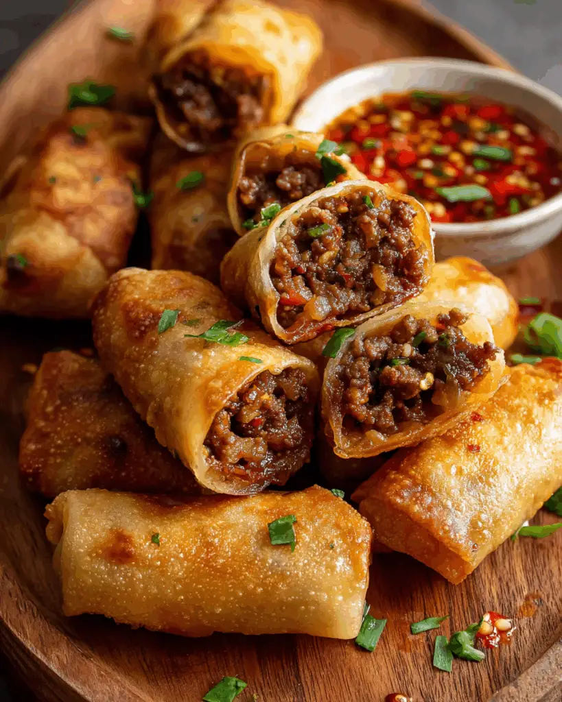 Spicy Beef Dumpling Rolls