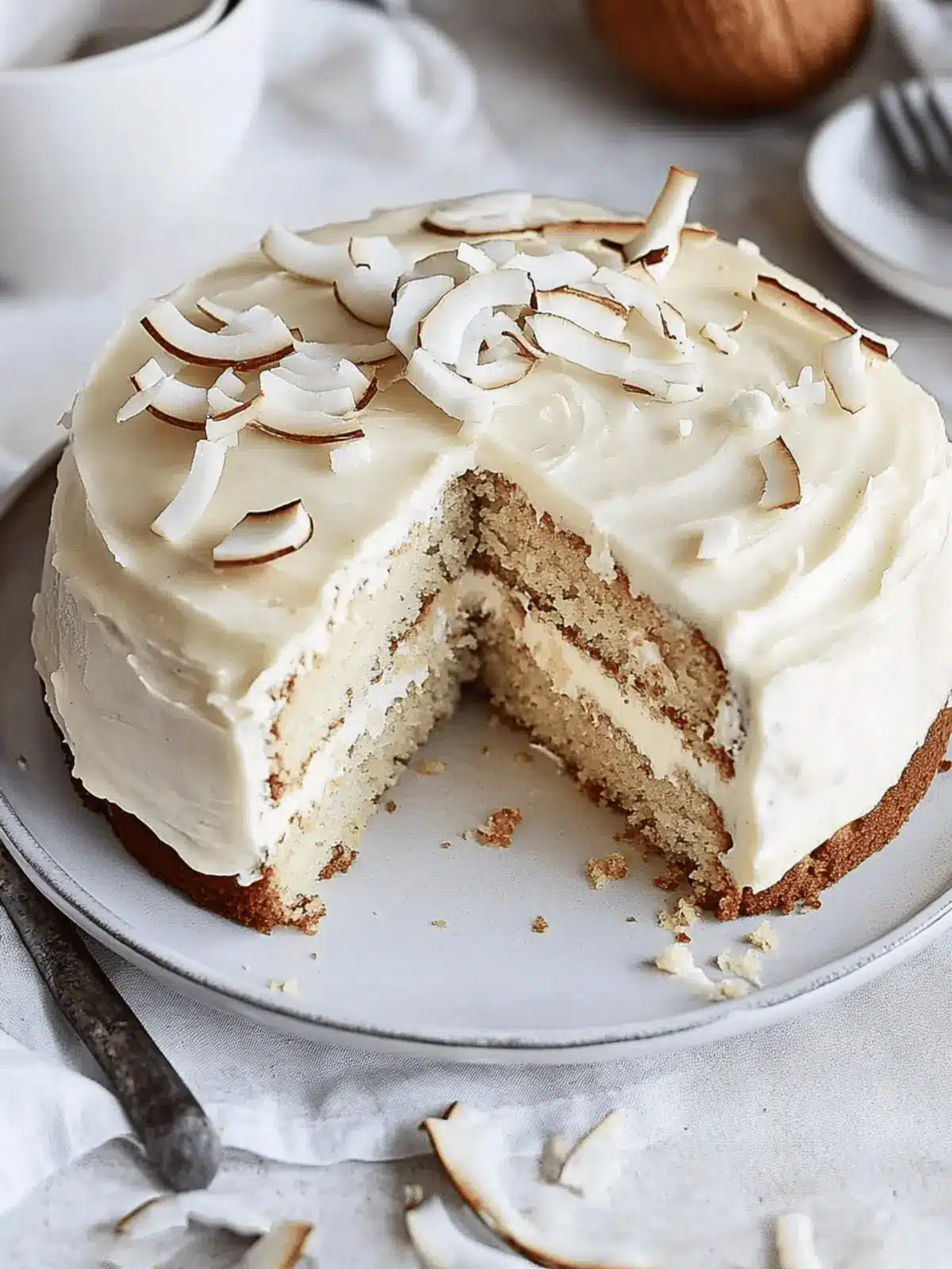 Ultimate Vegan Coconut Cake with Japanese Sweet Potato Delight